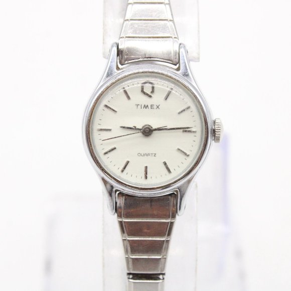 Timex | Accessories | Vintage Timex Watch Womens Silver Tone Stainless ...